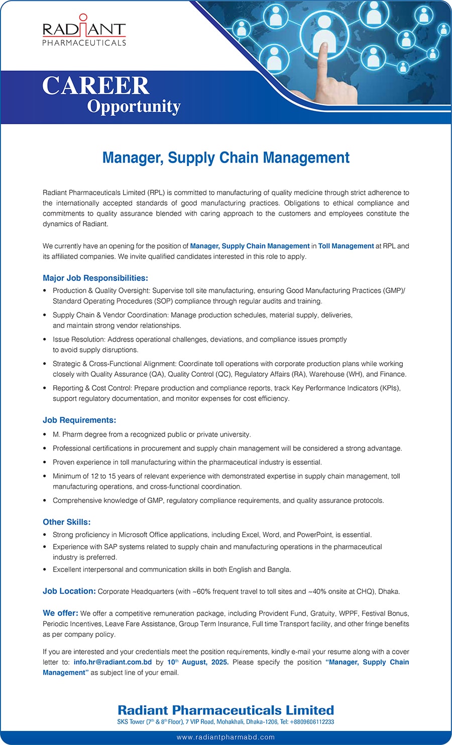 Radiant Pharmaceuticals Limited