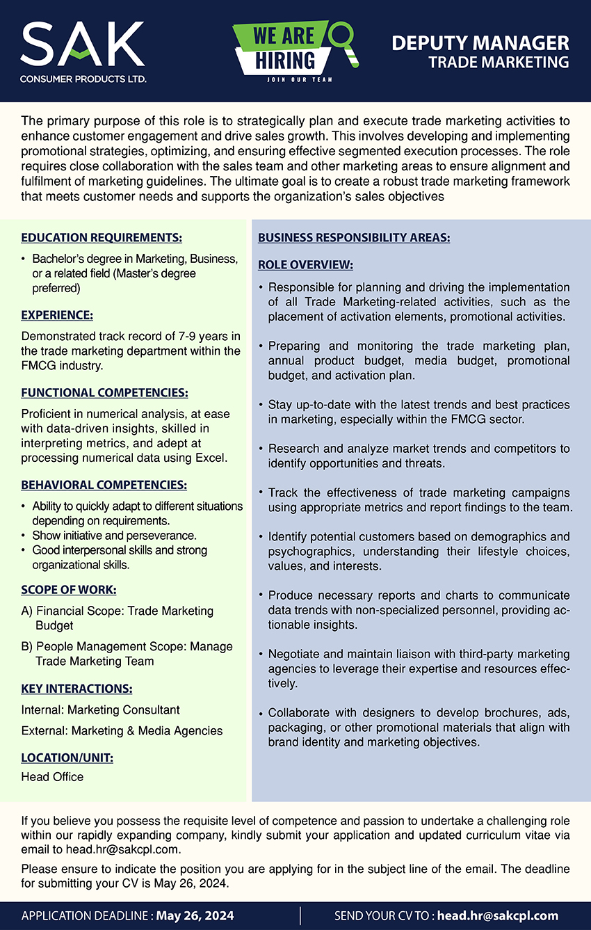 SAK Consumer Products Ltd.