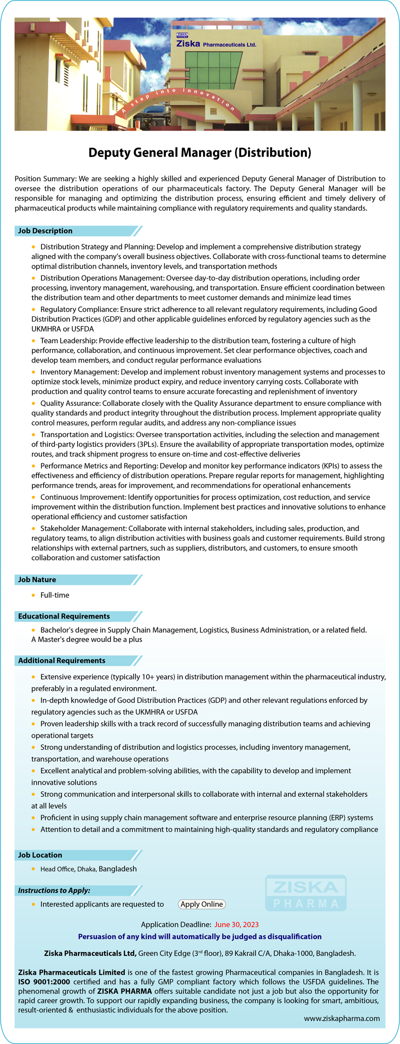 Ziska Pharmaceuticals Ltd
